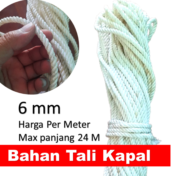 Jual Tali Nilon 6mm 7mm 8mm 10mm 12mm 14 mm - bahan tali kapal tambang ...
