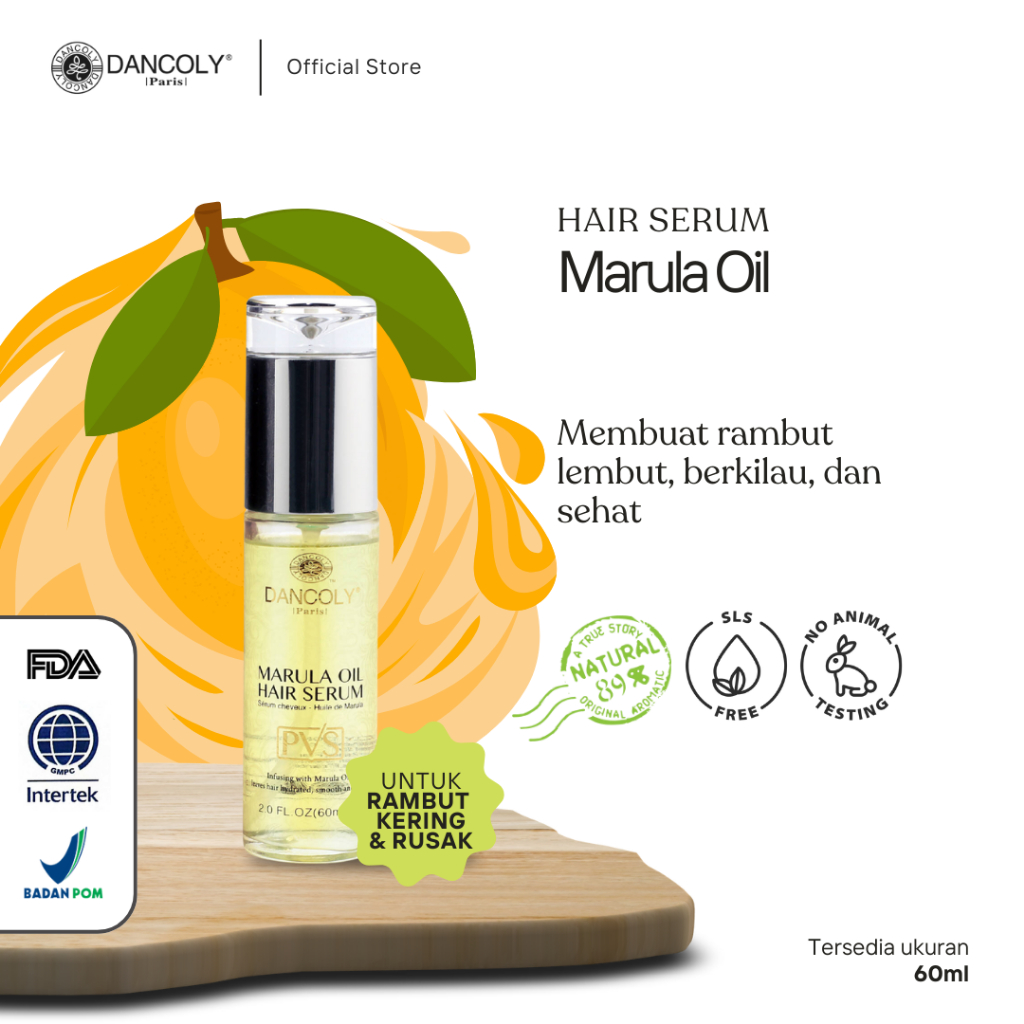 Jual Dancoly Marula Oil Hair Serum 60ml | Hair Oil | Vitamin Oil | Heat ...