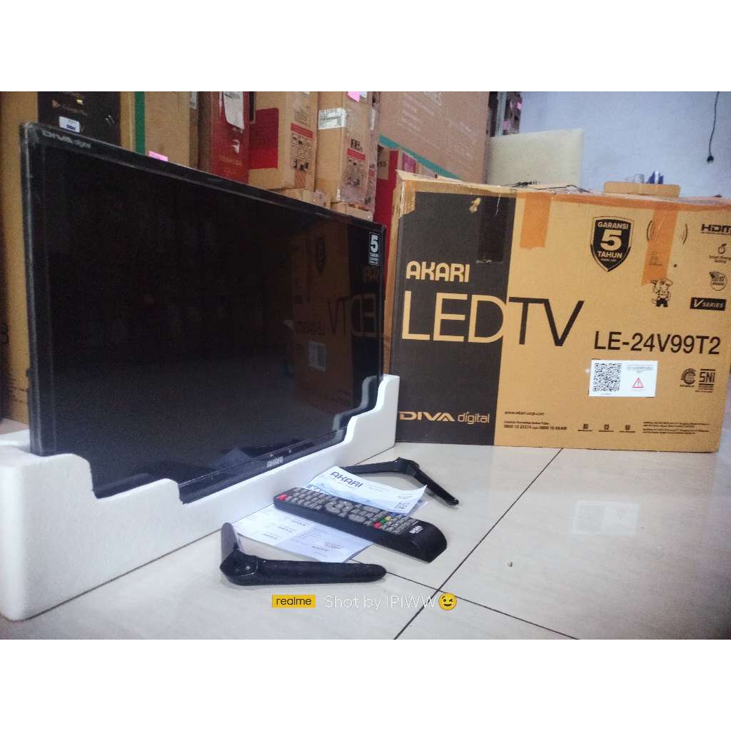 Jual TV LED AKARI DIGITAL 24 INCHI KONDISI NORMAL SIAP PAKAI LENGKAP ...