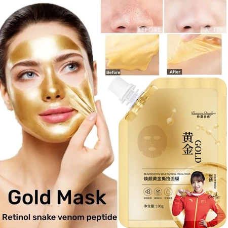 Jual Retinol Masker Gold Peel Off Masker 100g Anti Aging Anti Flek 100% ...