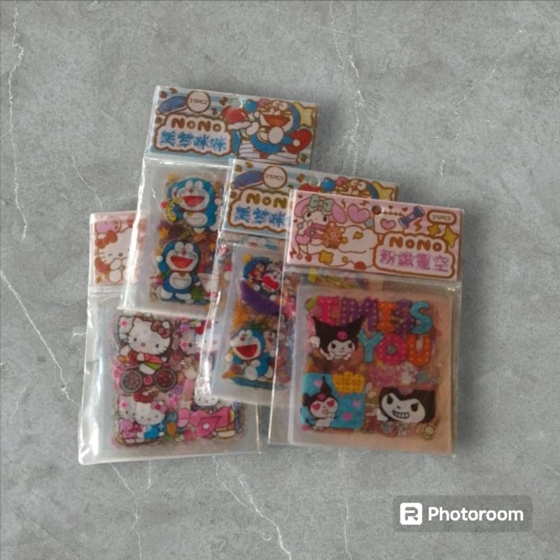 Jual stiker nono momo kuromi doraemon bt21 stiker karakter anti air ...