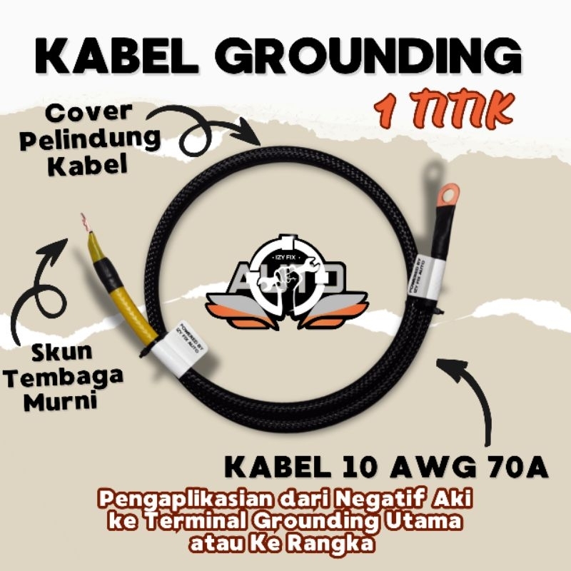 Jual KABEL GROUNDING 1 TITIK 10 AWG 70A BY IZY FIX AUTO UNIVERSAL ...