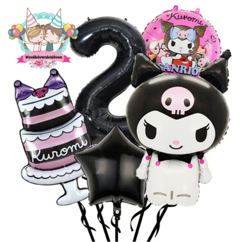 Jual WINDBLOWN BALON SET ULANG TAHUN ANAK CEWE KUROMI / HBD BIRTHDAY ...