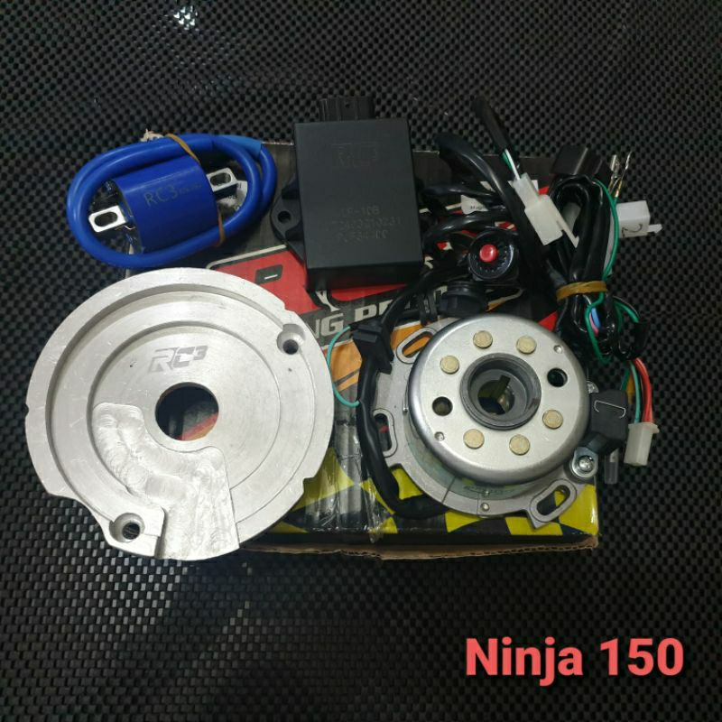 Jual magnet racing pengapian racing RC3 komplit berikut cdi, koil, plenes ninja150, klx150 ...