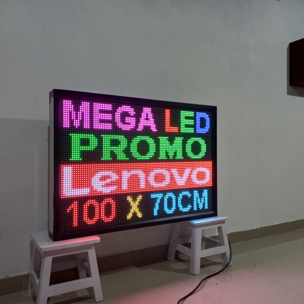 Jual Running text outdoor 100x70cm P10 full color RGB 2 sisi dan 1 sisi ...