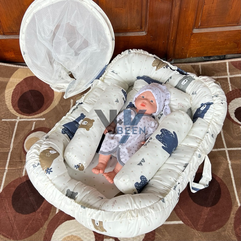 Jual Kasur Bayi Baby Nest Set Bantal Guling Free Kelambu Kasur Bayi ...