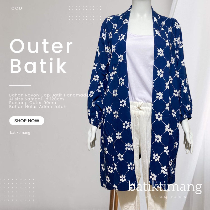 Jual Timang Cardigan Batik Cantik Wanita Modern Allsize Sampai Ld Jumbo ...