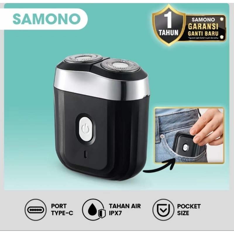 Jual samono alat cukur elektrik shaver mini shaver anti air waterproof portable cukur jenggot ...