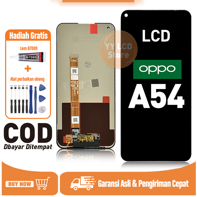 Jual 【ORIGINAL】LCD FOR OPPO A54 COD TOUCHSCREEN Fullset Crown Murah Compatible For Glass Touch ...