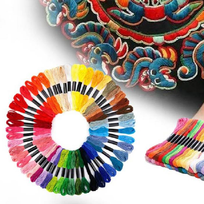 Jual 24/50 Warna Benang Sulam 1 Pack Benang Embroidery Original Benang ...