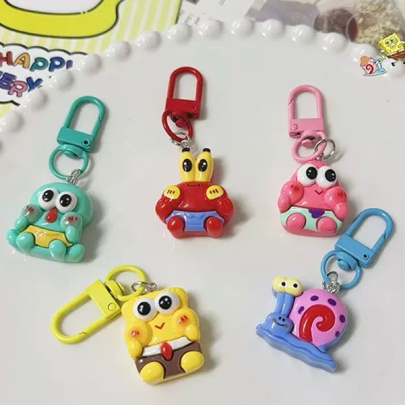 Jual Gantungan Spongebob Patrick Squidward Garry Mr. Crab | Lucu ...