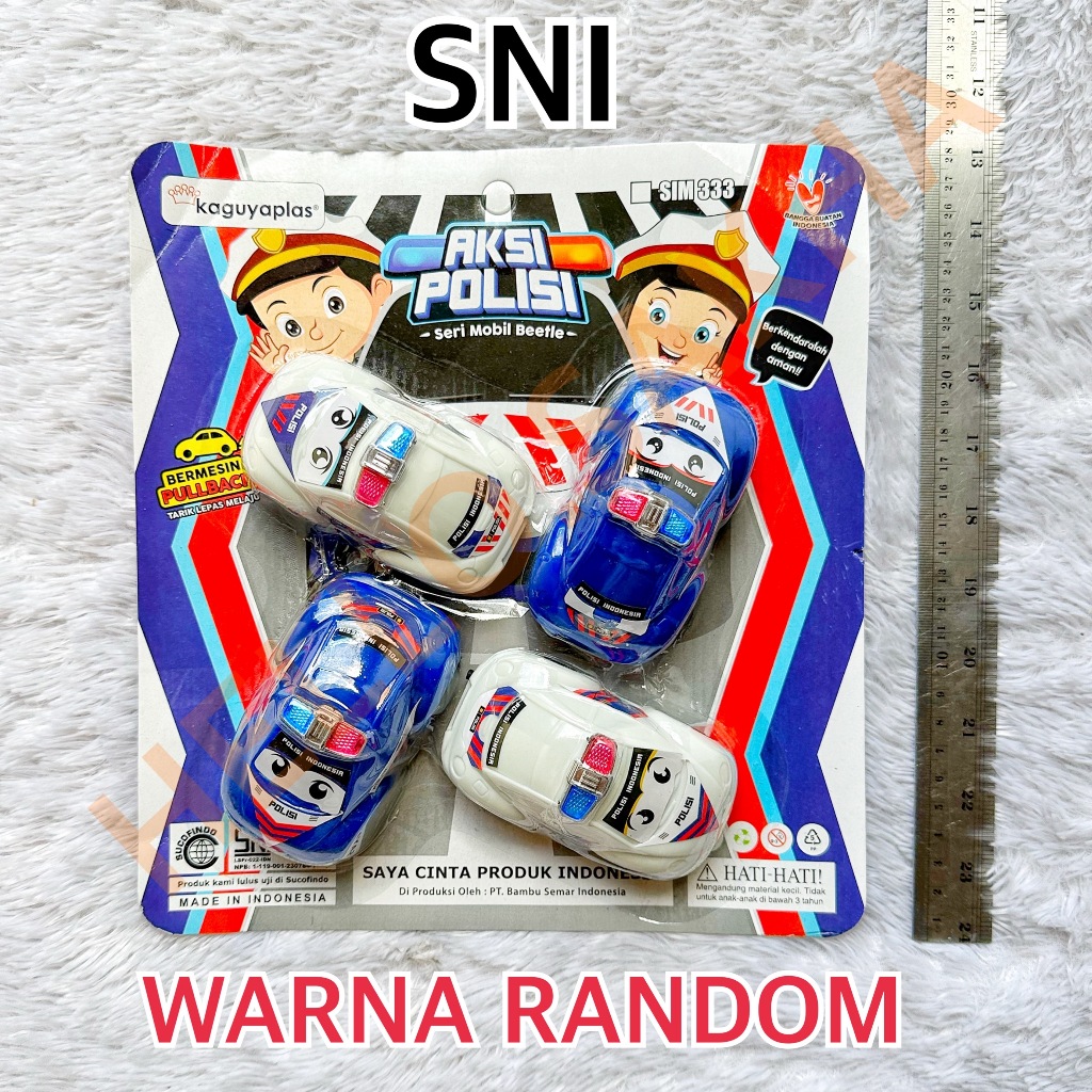 Jual MAINAN SIM 333 AKSI POLISI ISI 4 PCS MOBIL POLICE CAR WIU WIU ...