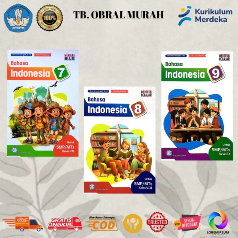 Jual BUKU SISWA BAHASA INDONESIA (GOS) GLOBAL OFFSET SEJAHTERA KELAS 7, 8, 9 SMP/MTS KURIKULUM ...
