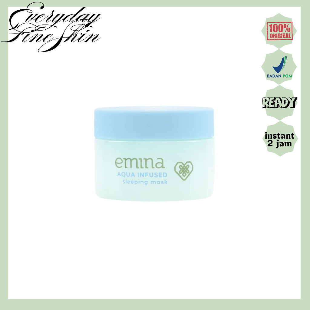Jual EMINA Aqua Infused Sleeping Mask Masker Wajah 30gr BPOM | Shopee ...