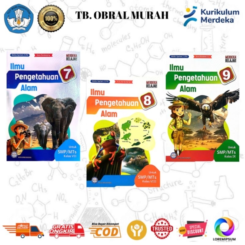 Jual BUKU SISWA IPA (GOS) GLOBAL OFFSET SEJAHTERA KELAS 7, 8, 9 SMP/MTS KURIKULUM MERDEKA ...