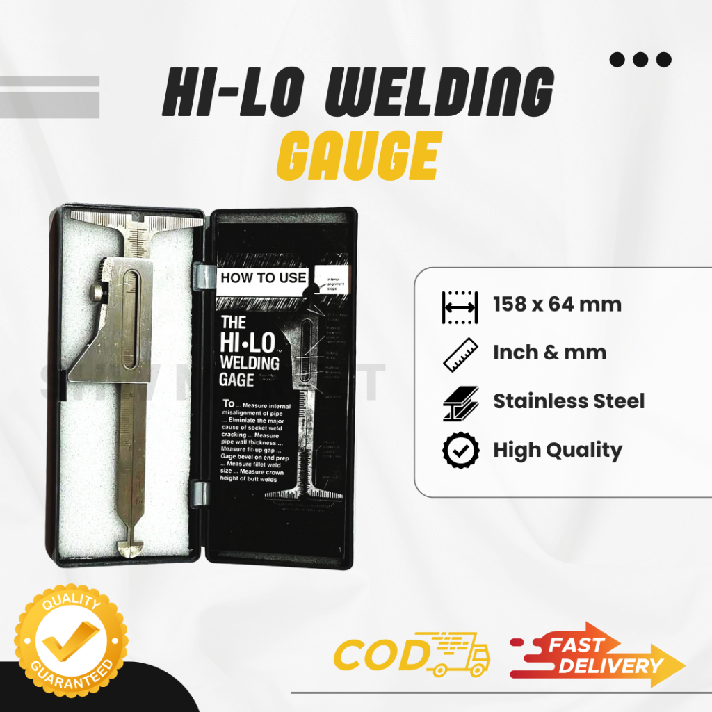 Jual HI-LO Welding Gauge Welding Inspection Pipe Gauge - 871 | Shopee Indonesia