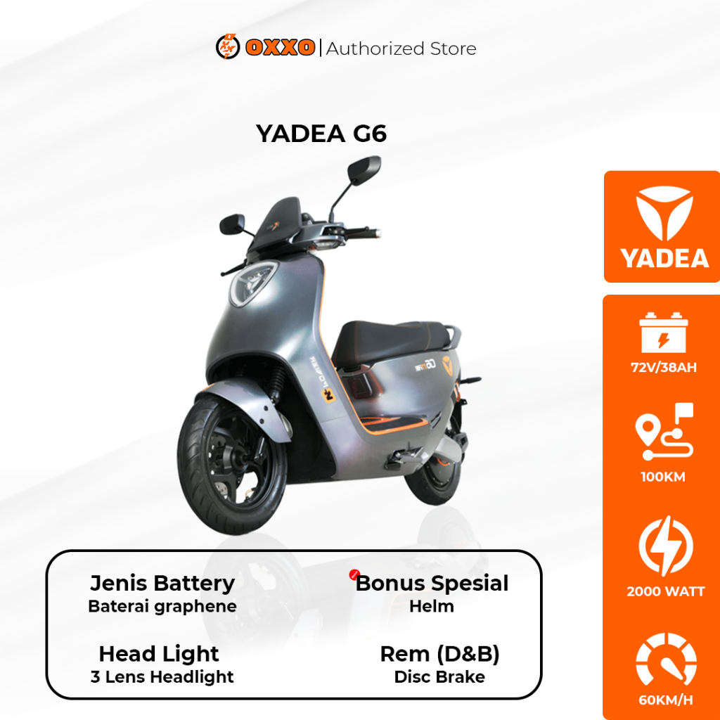 Jual Yadea Motor Listrik G6 2000W 72V/38Ah | Shopee Indonesia