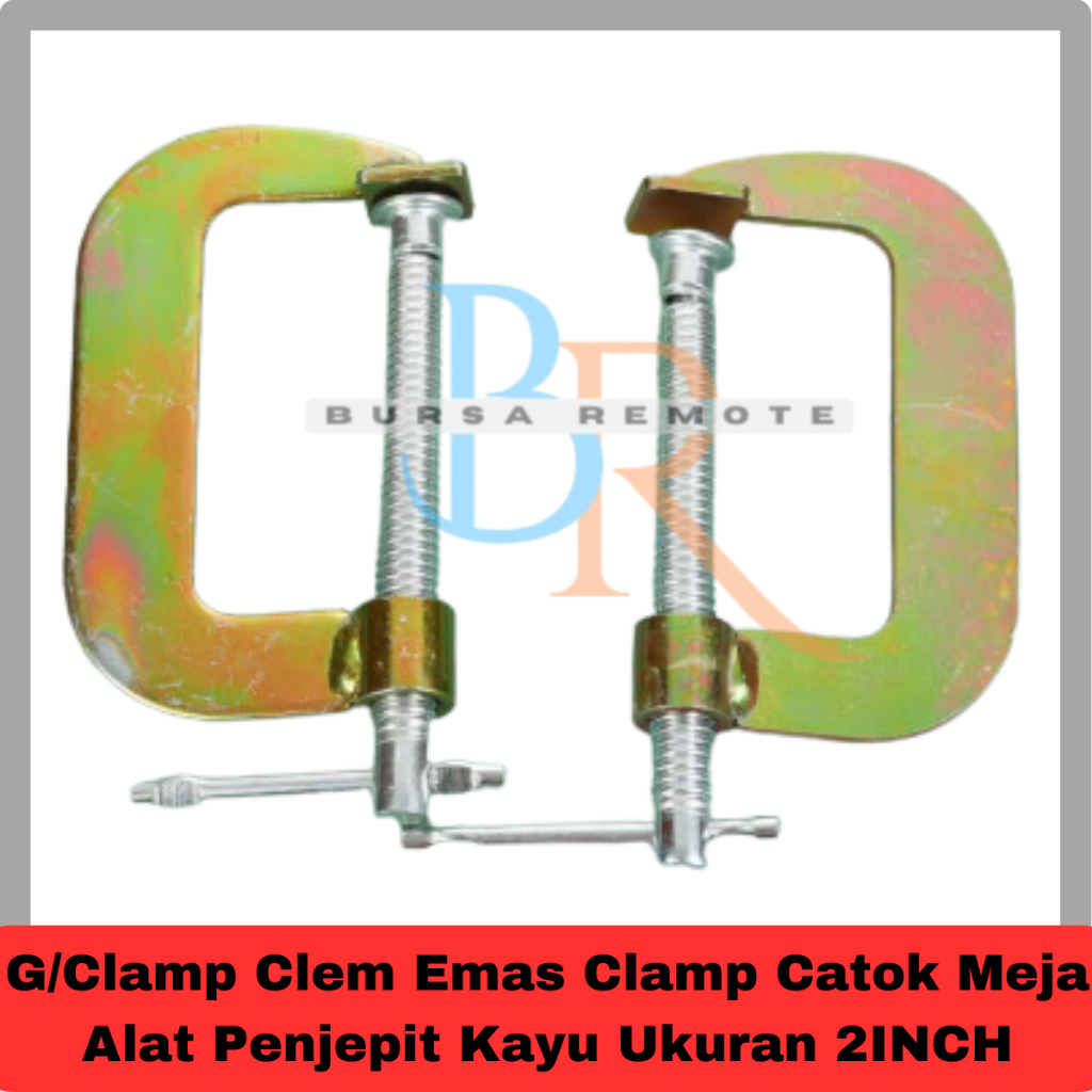 Jual G/Clamp Clem Emas Clamp Catok Meja Alat Penjepit Kayu Ukuran 2INCH ...