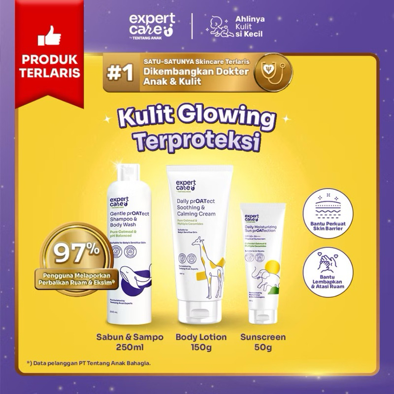 Jual Expert Care - Physical Sunscreen 50gr / 2in1 Shampoo & Body Wash ...