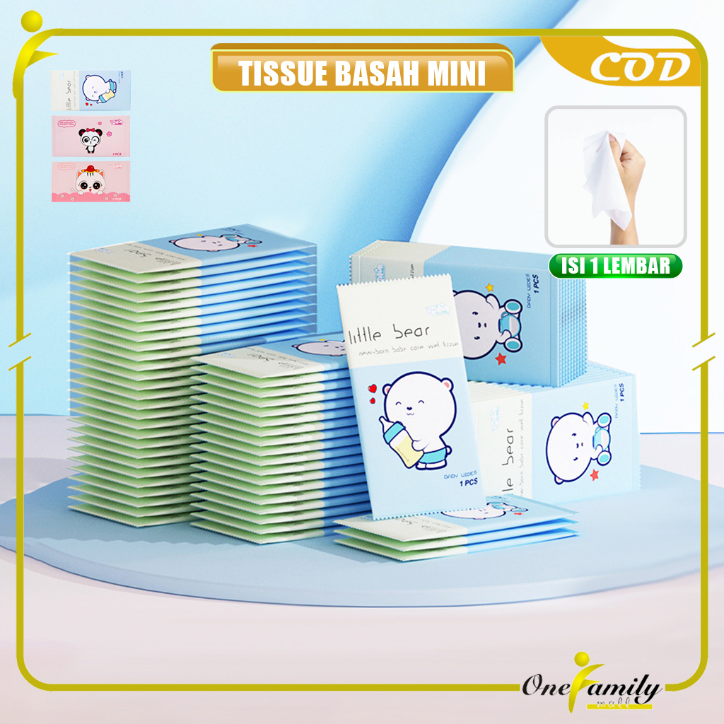 Jual ONE-C1137 Tisu Basah Mini Wipes Satuan Travel Size / Wet Wipes ...