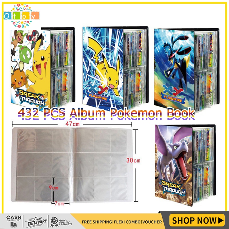 Jual 240/432 PCS kartu Pokemon Album/Album Pokemon Book Koleksi Book Pokemon holder Album ...