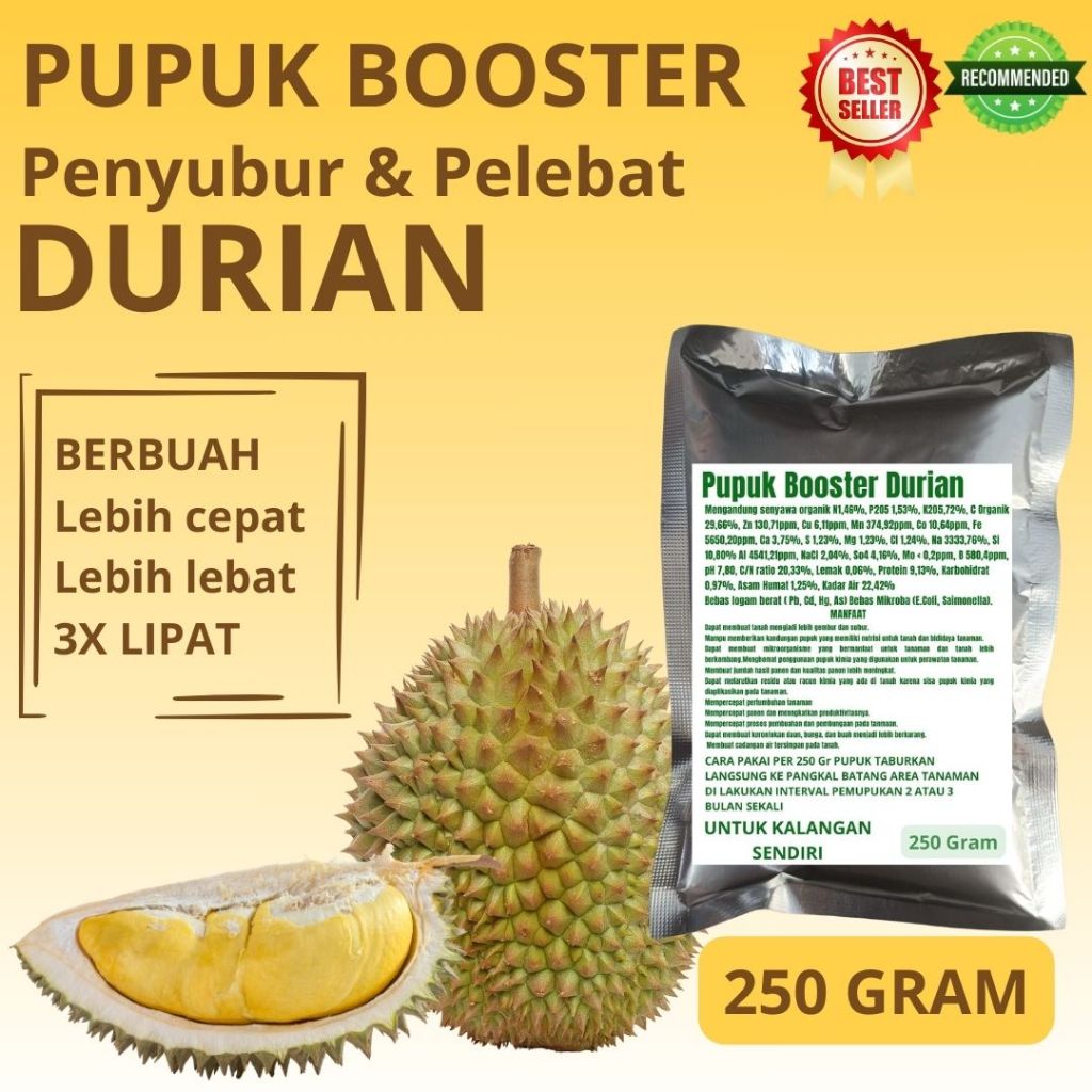 Jual Pupuk Padat Booster Pelebat Buah Durian Penyubur Perangsang Buah Durian | Shopee Indonesia