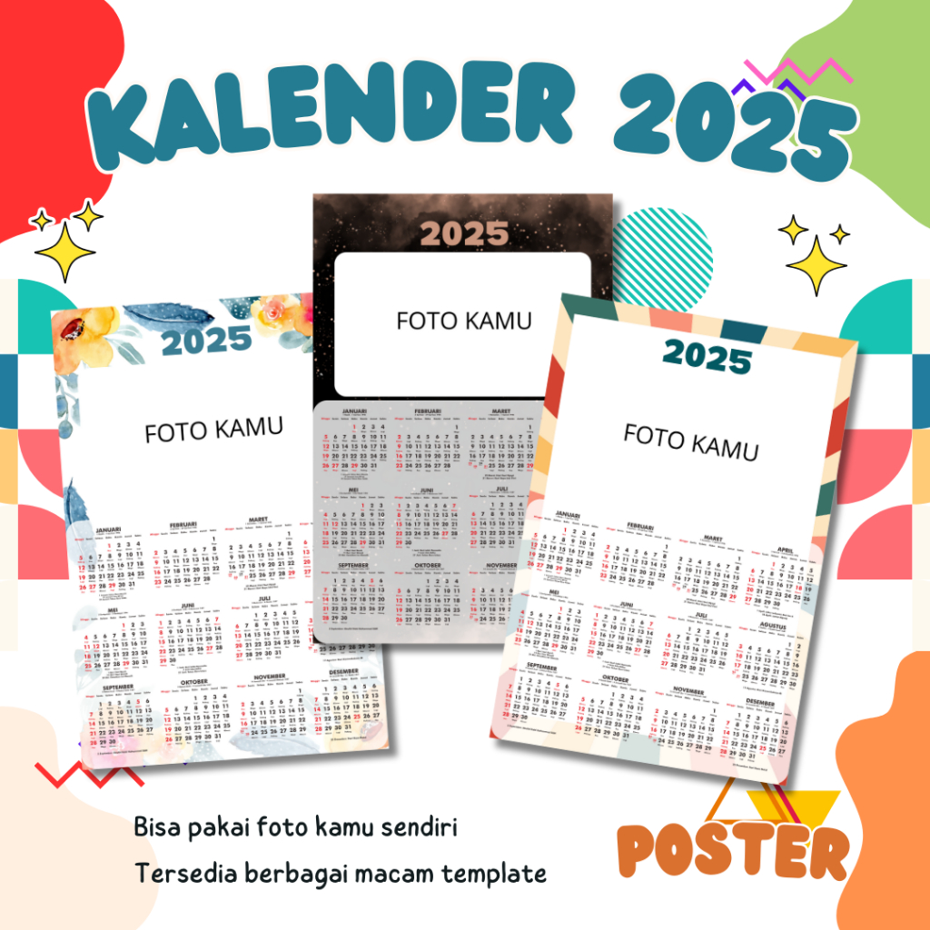 Jual [12 Bulanan A4] PART 1 Kalender Dinding 2025 Kalender 12 Bulanan A4 Custom | Shopee Indonesia