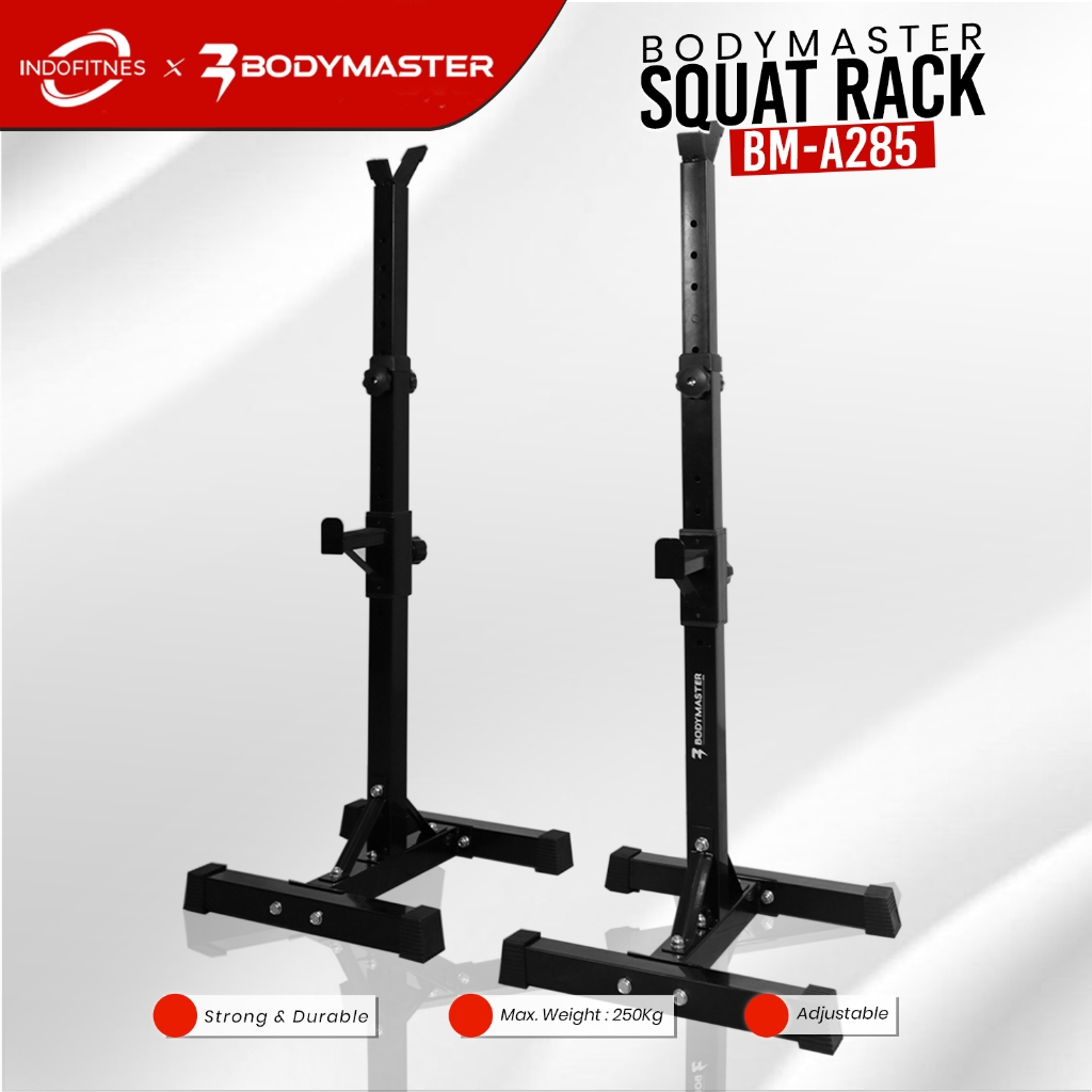 Jual BODYMASTER Squat Rack BM-A285 Barbell Rak Tiang Bench Press Stand ...