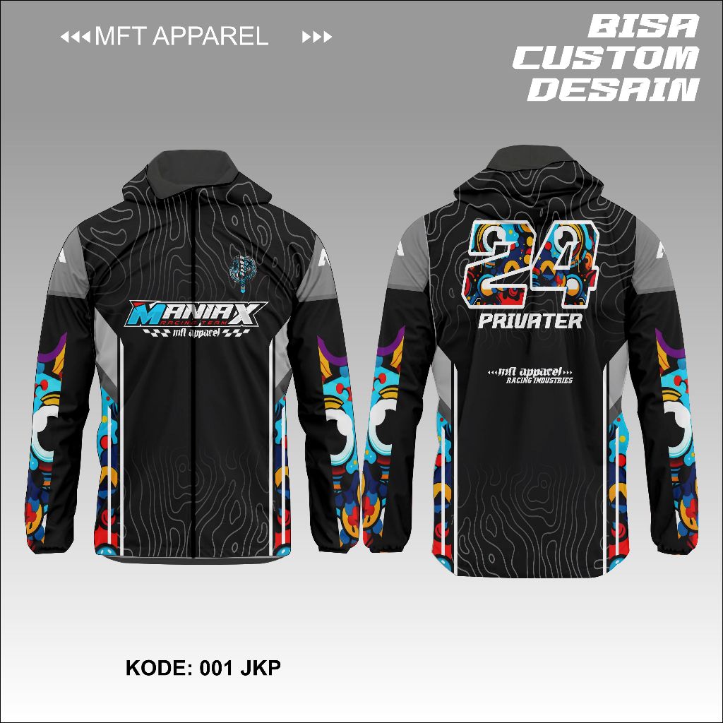 Jual Jaket Racing Custom Kaos Jaket Racing Parasut Edit Nama & Nomor Bahan Taslan Waterproof ...