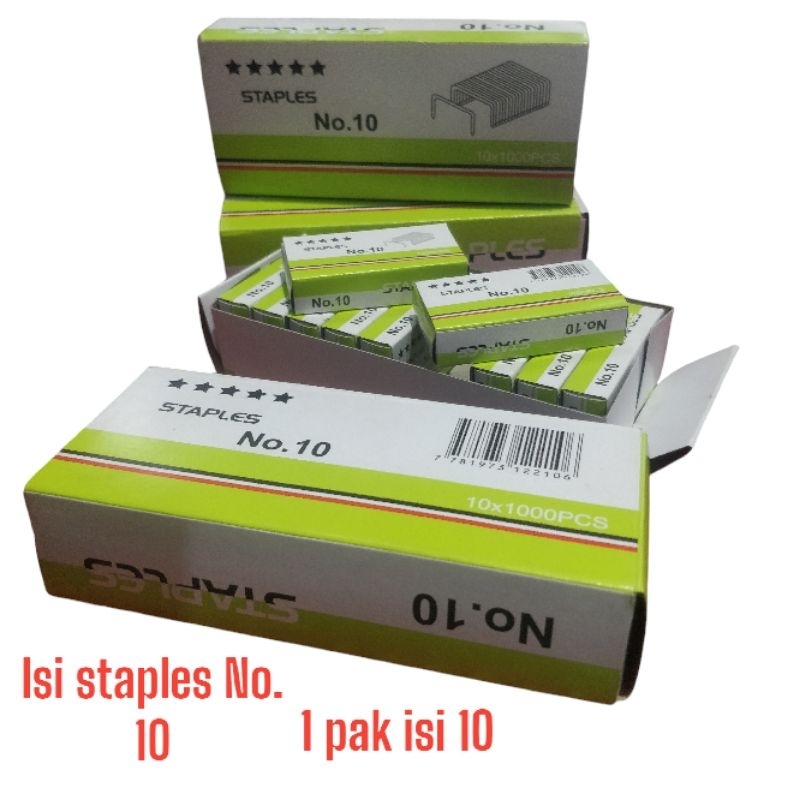 Jual Isi Staples No.10 per slop isi 10 | Shopee Indonesia
