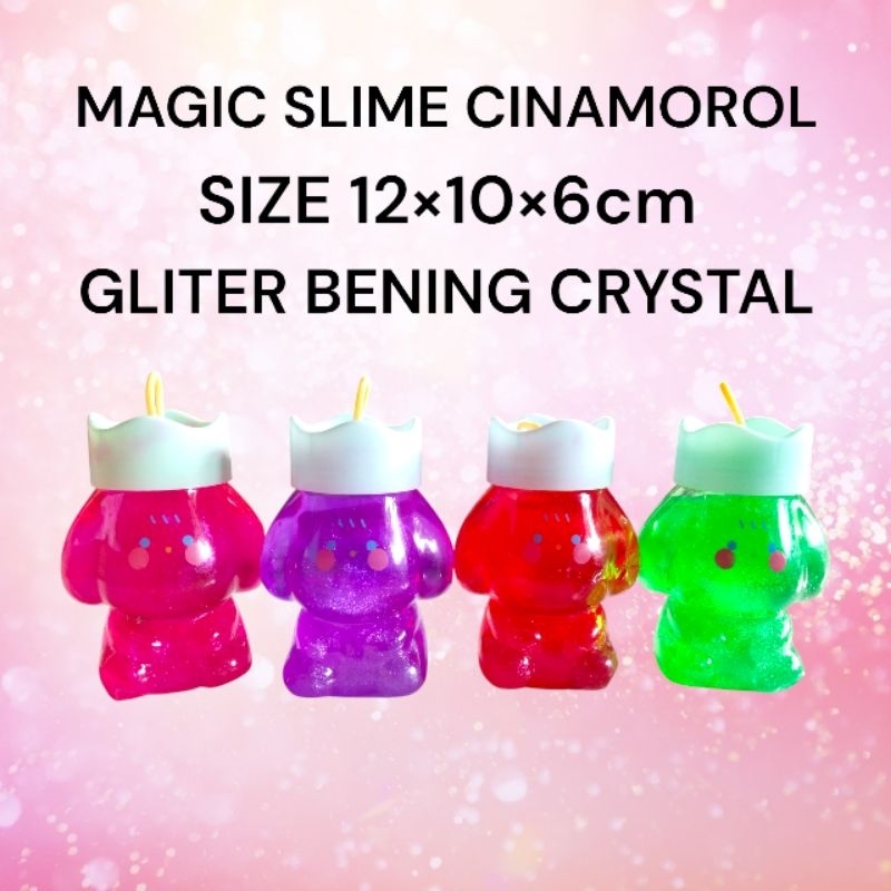 Jual MAINAN ANAK MAGIC SLIME GLITTER CRYSTAL BENING ANTI LENGKET MOTIF CINAMOROLL | Shopee Indonesia