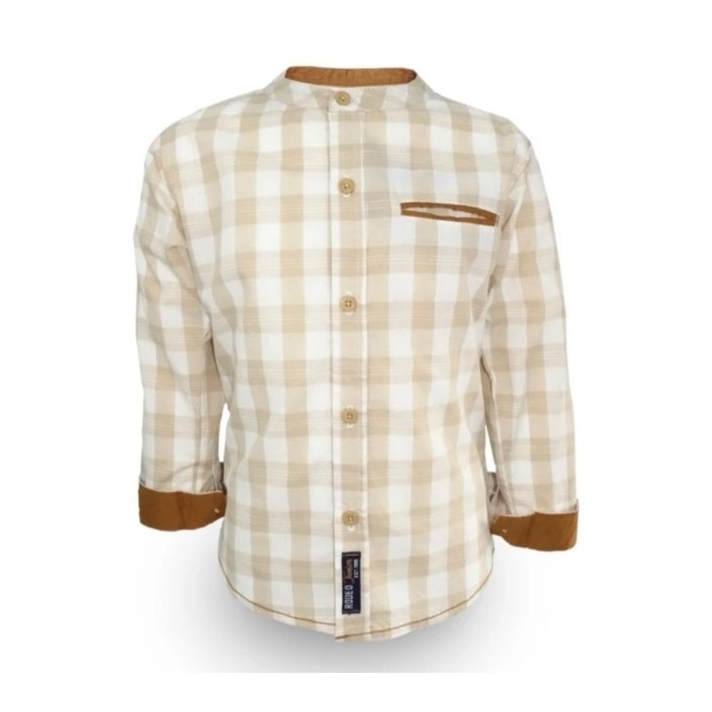 Jual KEMEJA KOKO KOTAK-KOTAK COKLAT MUDA RODEO JUNIOR TERSEDIA SIZE 4 ...