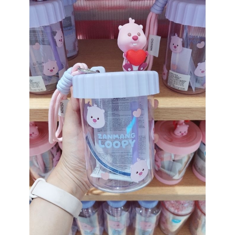 Jual Tumbler miniso x loopy pororo/ tempat minum miniso | Shopee Indonesia