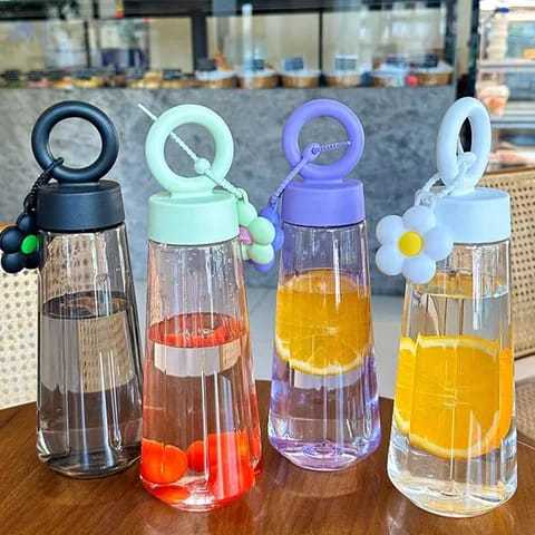 Jual Botol Gagang Bunga Botol Minum Putih Transparan Bening Estetik ...