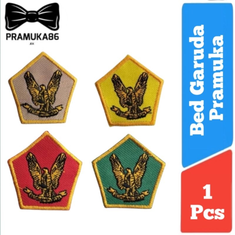 Jual Bedge Bed Logo Garuda Bordir Pramuka / Tanda Harian Pramuka Garuda ...