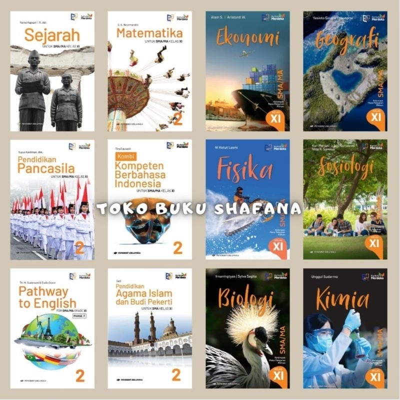 Jual Buku Kelas 11 XI / 2 SMA Kurikulum Merdeka Km Penerbit Erlangga Matematika Fisika Biologi ...