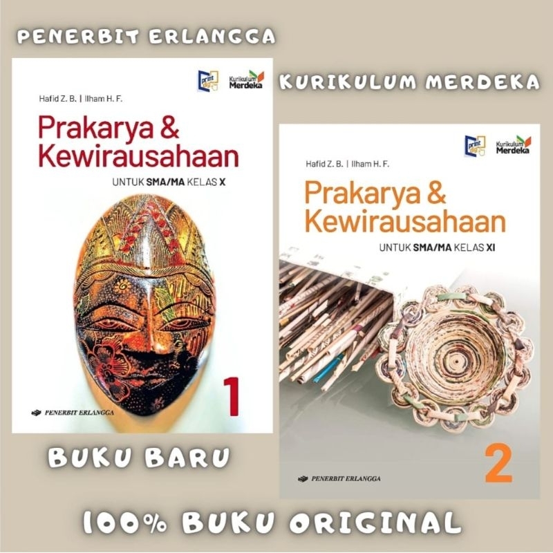 Jual Buku Prakarya dan Kewirausahaan Kelas X XI / 1 2 SMA Penerbit Erlangga Kurikulum Merdeka Km ...