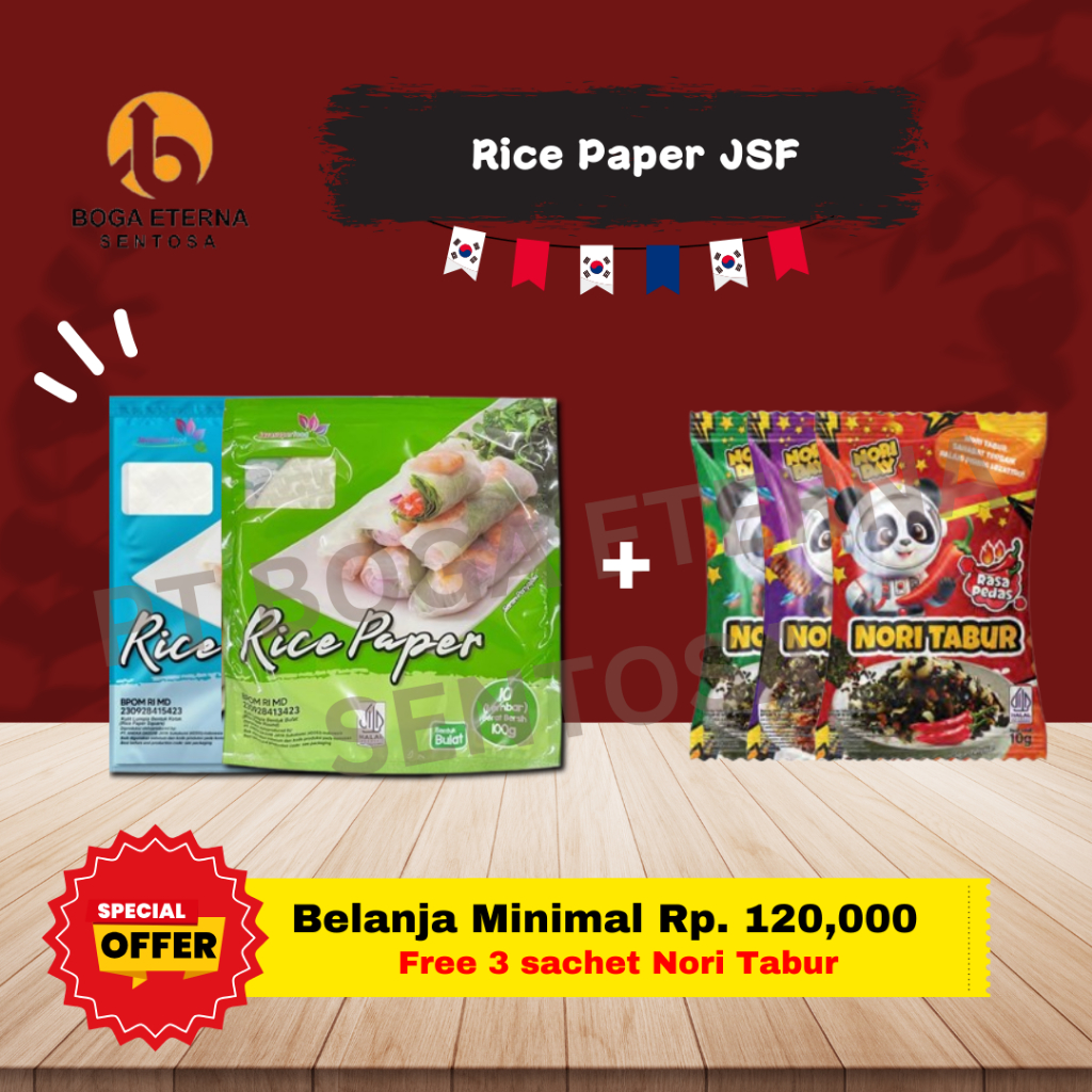 Jual Rice Paper JSF / Banh Trang High Quality Rice Paper 22cm (PROMO ...