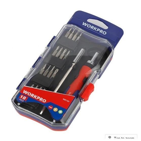 Jual Workpro WP200516 Ratcheting Screwdriver Set 18 pc | Shopee Indonesia