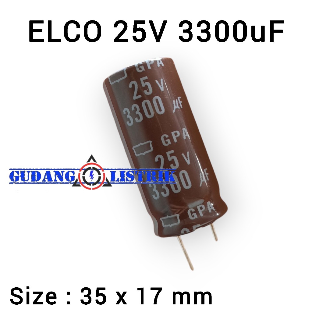 Jual Elco 25V 3300uF Electrolytic Capacitor Kapasitor | Shopee Indonesia