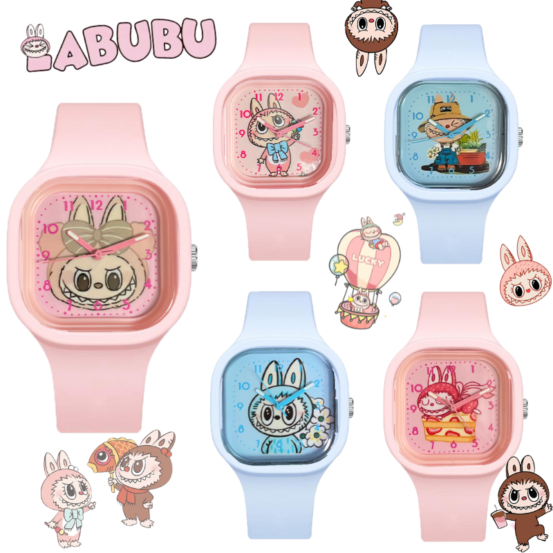 Jual LABUBU Jam tangan anak-anak model kartun Jam tangan silikon tahan ...