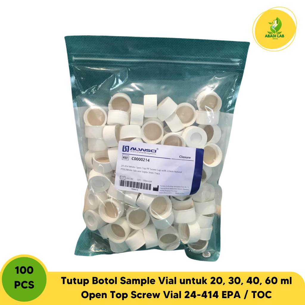 Jual Tutup Botol Sample Vial untuk 20, 30, 40, 60 ml Open Top Screw ...