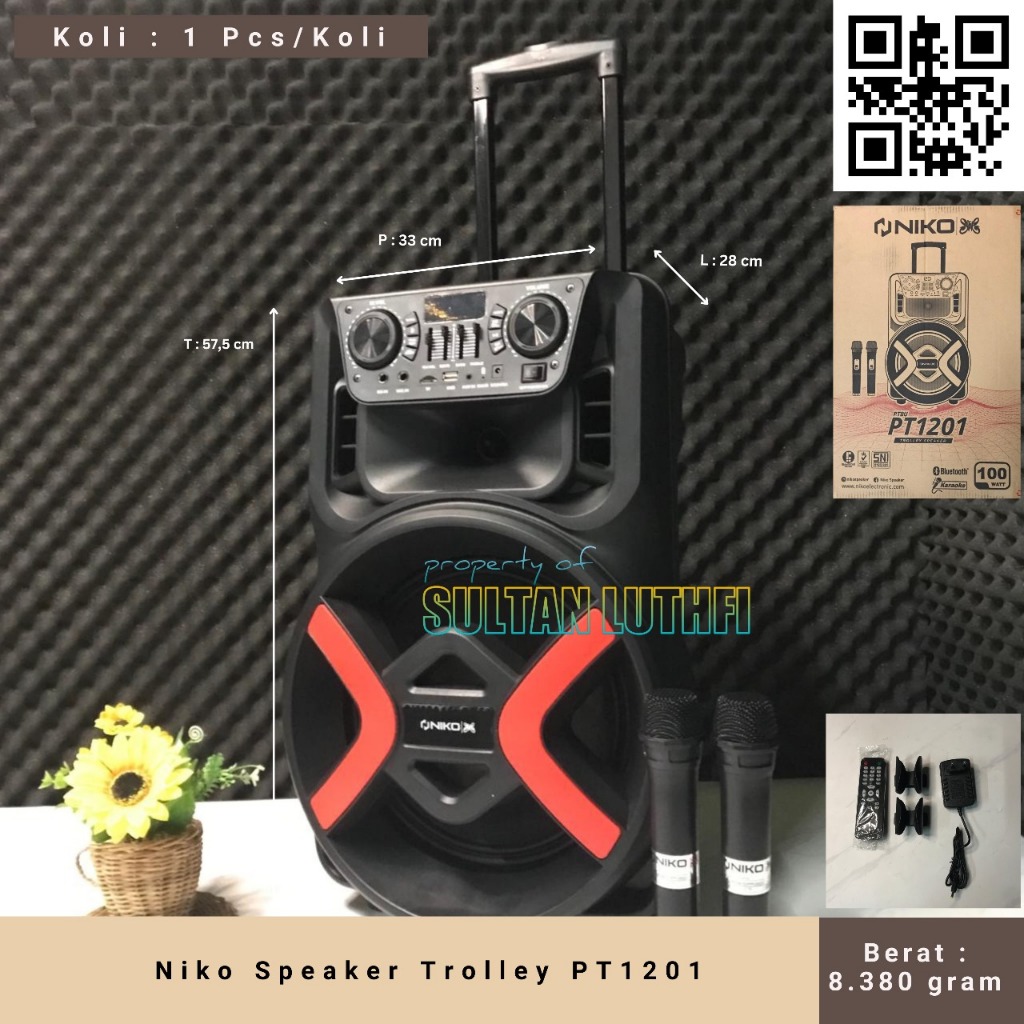 Jual Niko Speaker Trolley PT1201 | Shopee Indonesia