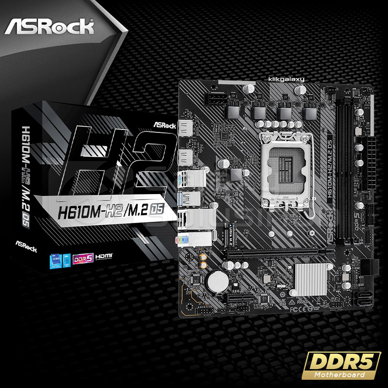 Jual Asrock H610M-H2/M.2 D5 Intel LGA1700 H610 DDR5 - Motherboard Alder ...
