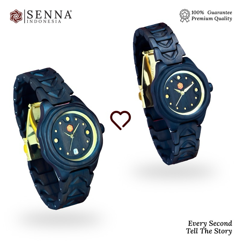 Jual Senna Bundling Couple Jam Tangan Kayu Beruang Rosewood ️ MINI ...