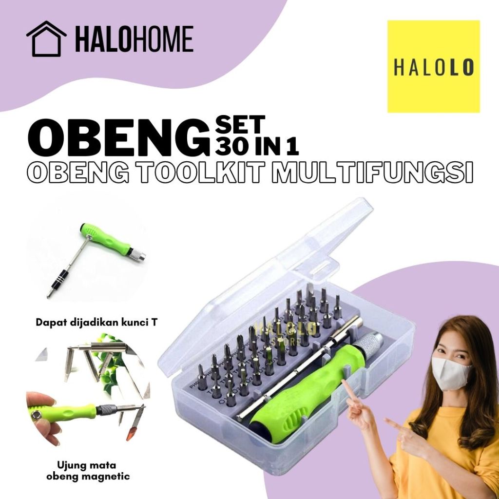 Jual Obeng Set 30 in1 Obeng Set Magnetic Reparasi Handphone Laptop Jam ...