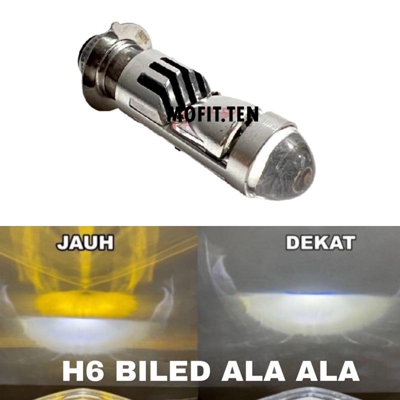 Jual COD ORIGINAL NEW LAMPU UTAMA H6 BILED ALA ALA TP6 H6 LED PROJECTOR UNIVERSAL H6 LAMPU MOTOR ...