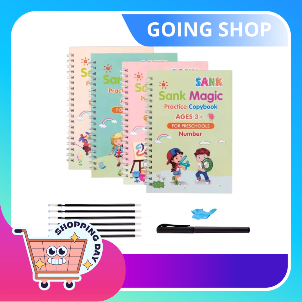 Jual [ GS ] BUKU SANK Magic Book 1 ISI 4 BUKU + PULPEN Buku Belajar ...