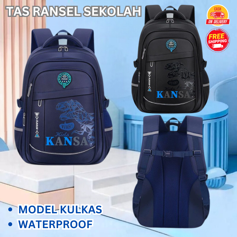 Jual TAS RANSEL SEKOLAH ANAK LAKI-LAKI TK SD SMP / TAS ANAK LAKI LAKI MODEL KULKAS WATERPROOF ...