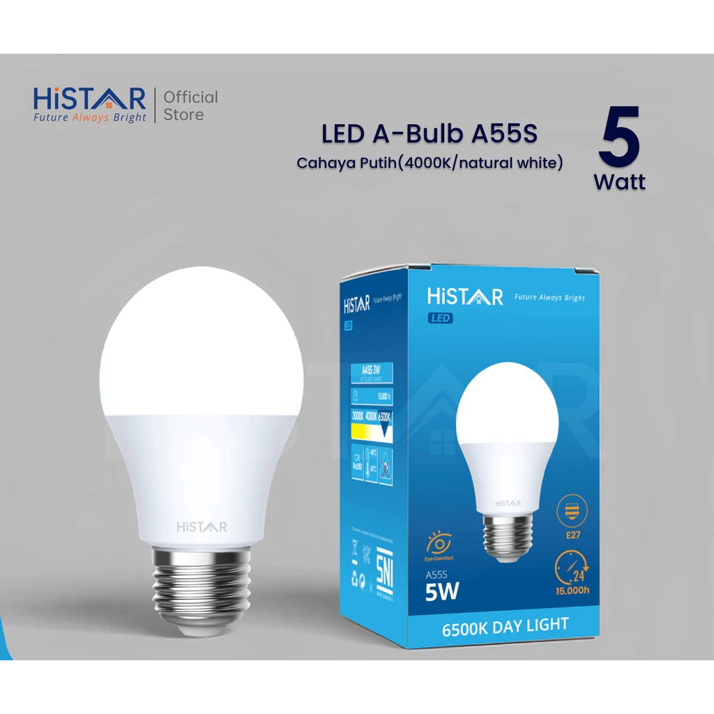 Jual Lampu led histar 5 watt super terang hemat listrik | Shopee Indonesia